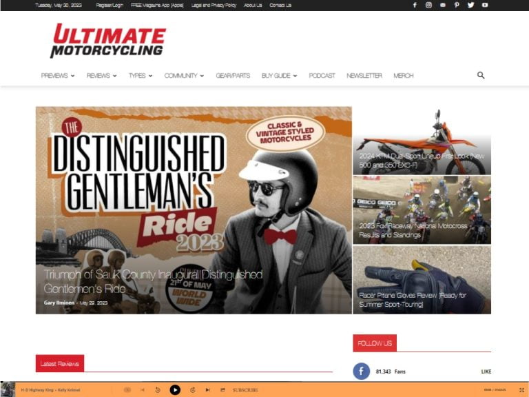 50 Best Motorcycle Websites with Amazing Example Photos!