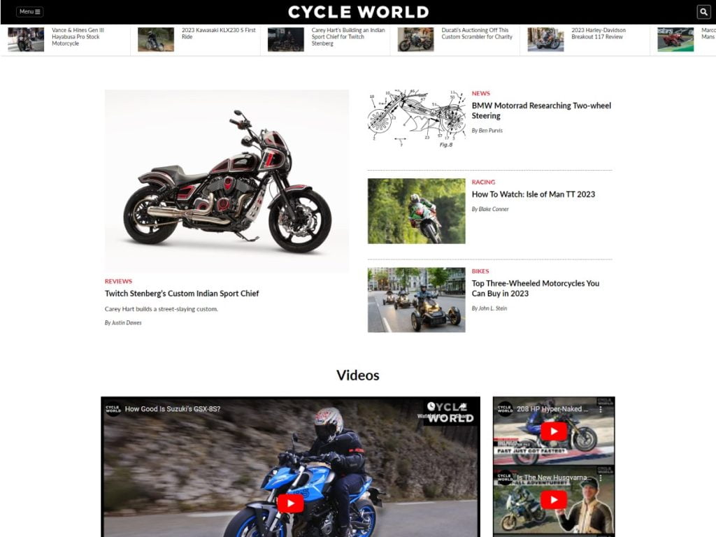 50 Best Motorcycle Websites with Amazing Example Photos!