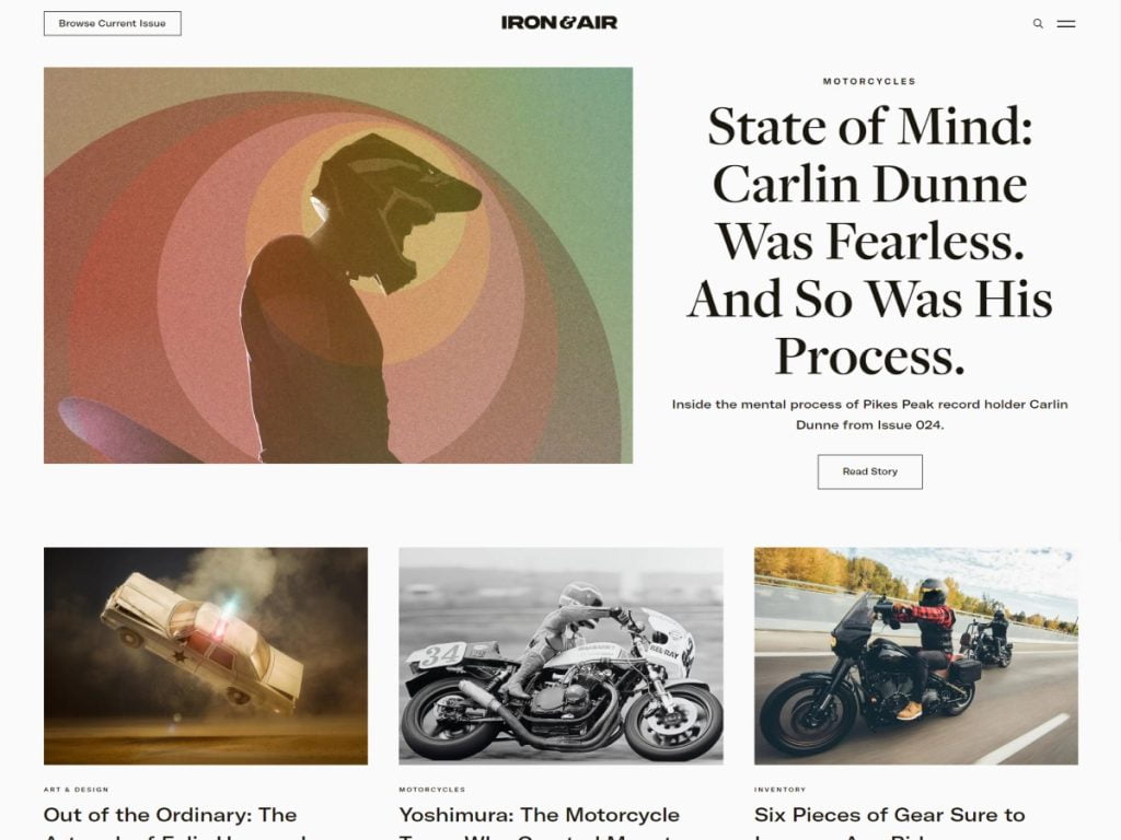 50 Best Motorcycle Websites with Amazing Example Photos!