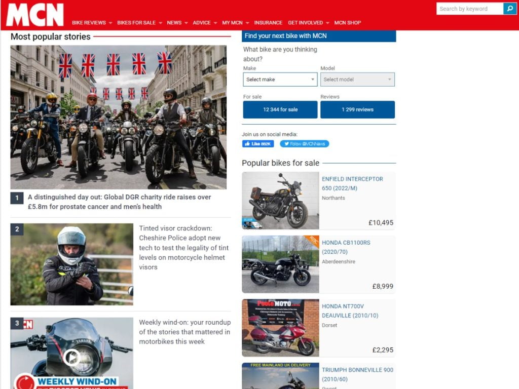 50 Best Motorcycle Websites with Amazing Example Photos!